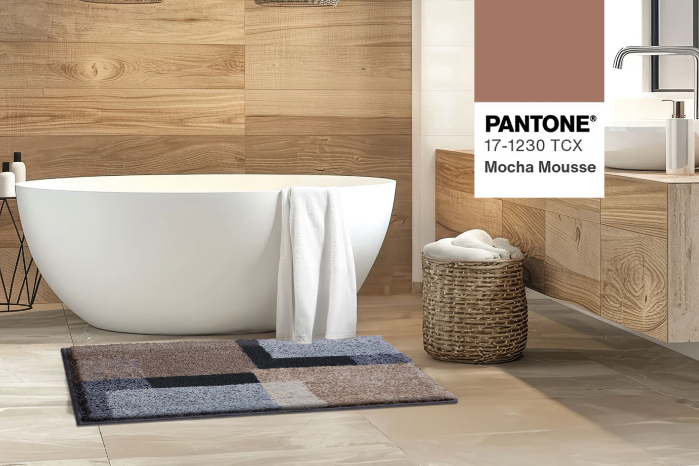 Farba roka 2025 v znamení pohody - Kúpeľňové predložky a doplnky na ...